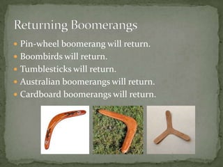 Evan's Exhibition-How to throw a boomerang | PPTX