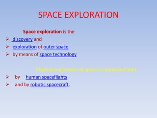 Types Of Space Exploration