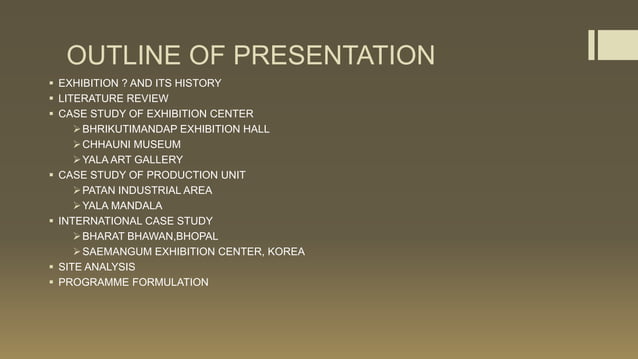 Exhibition case study | PPTX