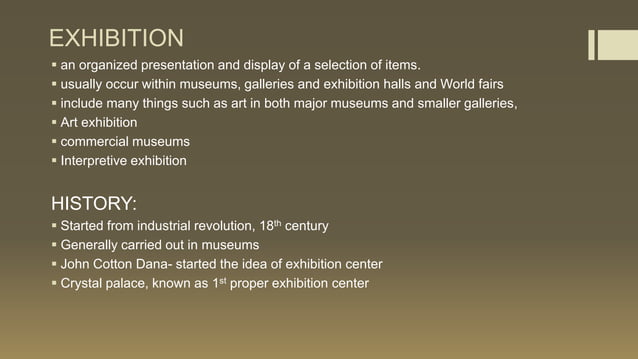 Exhibition case study | PPTX