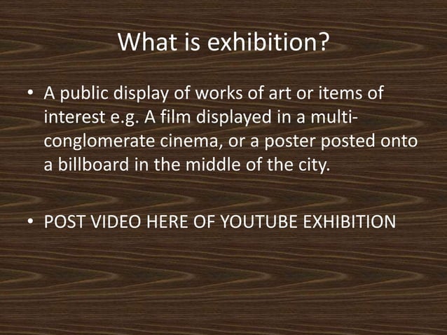 Exhibition methods | PPT