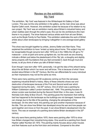 Exhibition Review | DOC