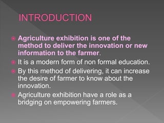 Exhibitions and agriculture | PPTX