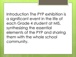 Exhibition teacher's orientation | PPTX