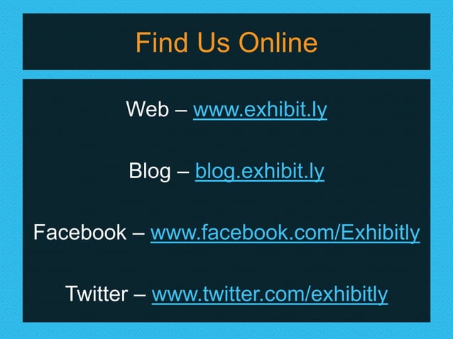 Exhibitly Public Presentation | PPT