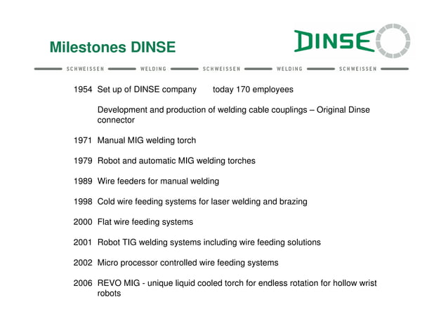 DINSE Company Presentation | PPT