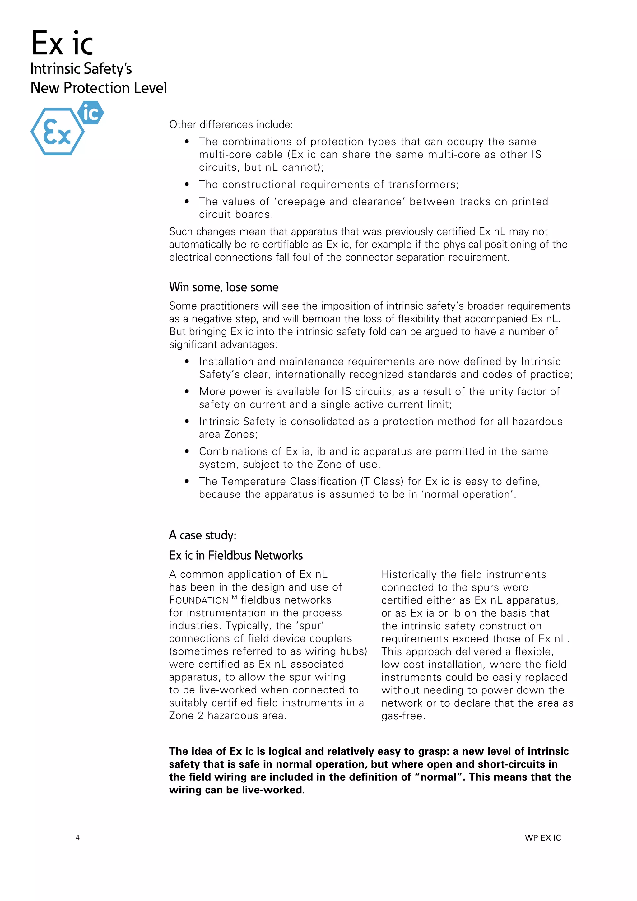 Ex ic Intrinsic Safety New Protection Level | PDF