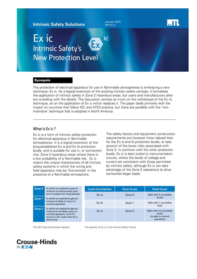 Ex ic Intrinsic Safety New Protection Level | PDF