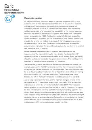 Ex ic Intrinsic Safety New Protection Level | PDF