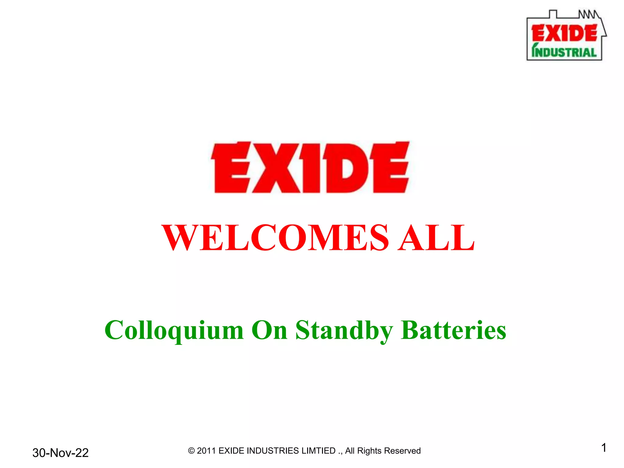 Exide Battery Maintenance.PPT
