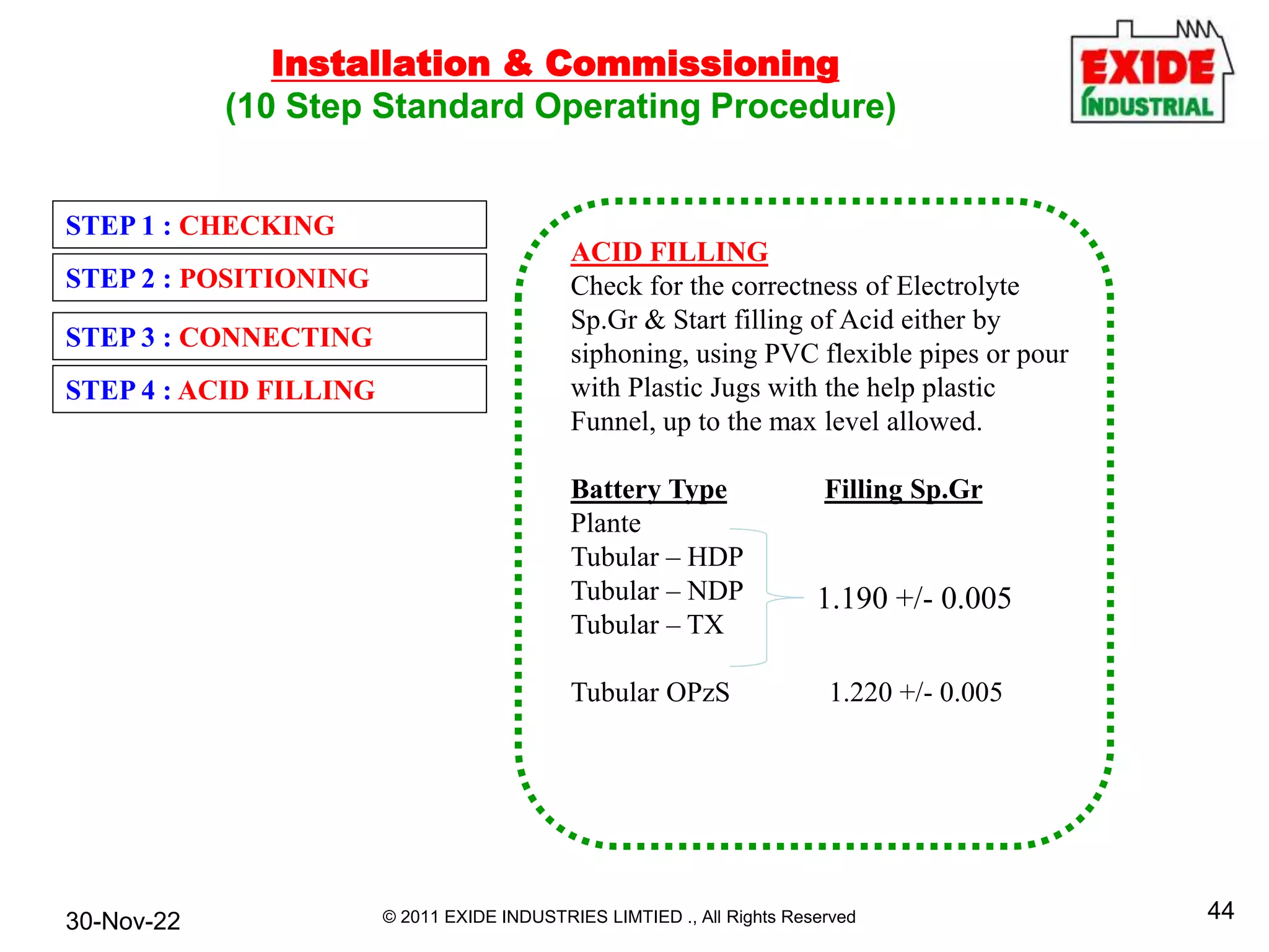 Exide Battery Maintenance.PPT