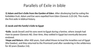 Exile in human life and the promise of God | PPTX | Christianity ...