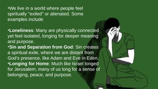 Exile in human life and the promise of God | PPTX | Christianity ...
