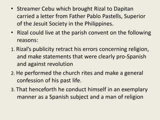 Exile in dapitan | PPTX