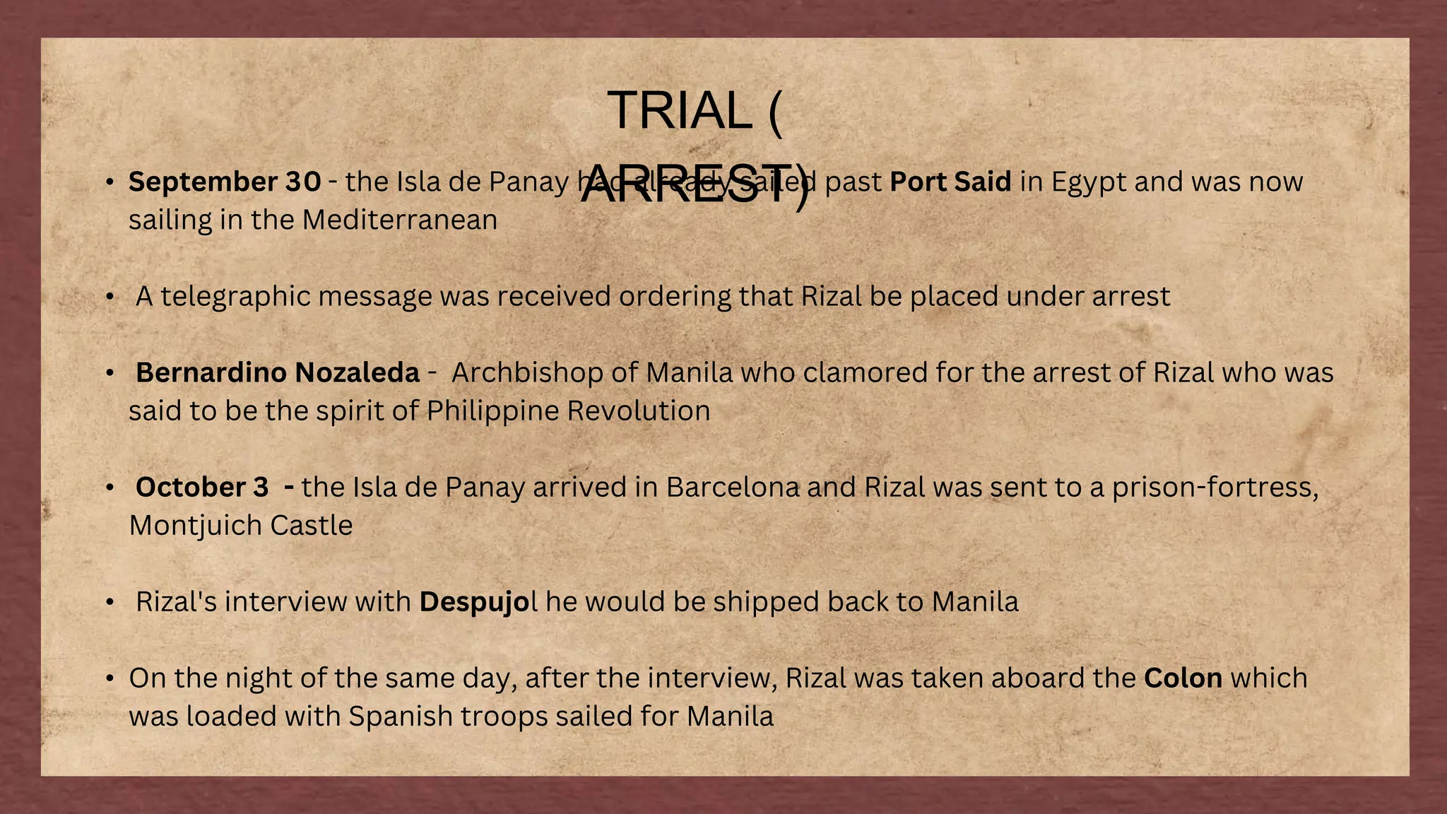 Jose Rizal's Exile, Trial, and Execution | PPTX