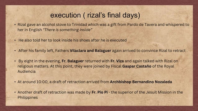 Jose Rizal's Exile, Trial, and Execution | PPTX