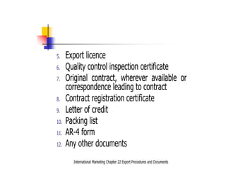 Export procedure and Documentation | PPT