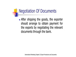 Export procedure and Documentation | PPT