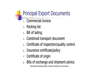 Export procedure and Documentation | PPT