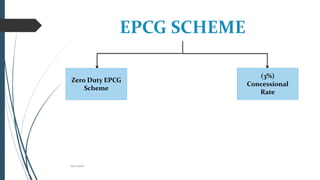 DES/DRS and EPCG Schemes of India | PPTX