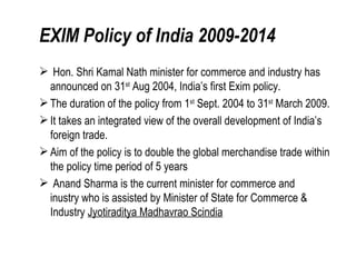 Exim policy-2010-2011 | PPT