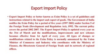 Exim policy | PPT