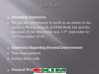 Exim bank | PPTX | Business Banking & Finance | Business