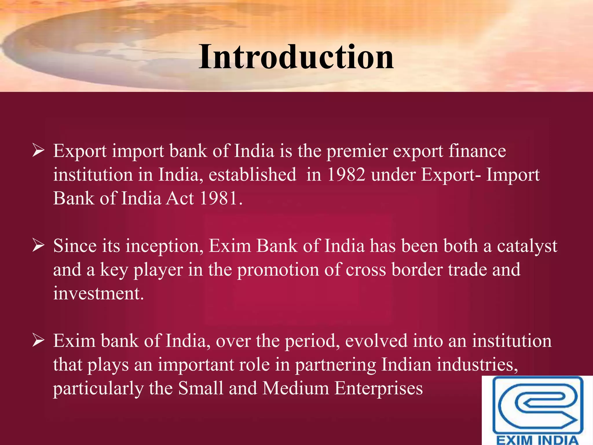 Exim bank of india | PPTX
