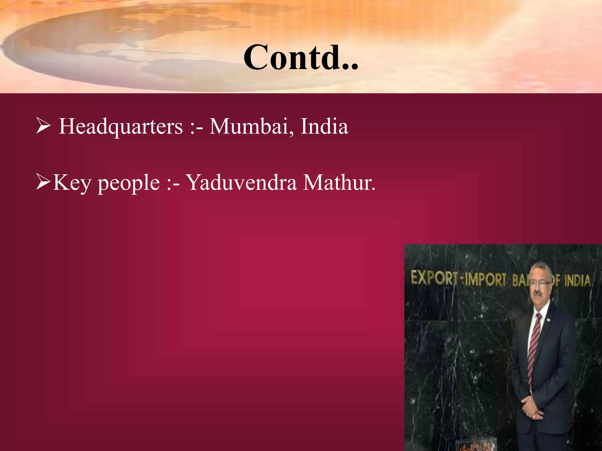 Exim bank of india | PPTX