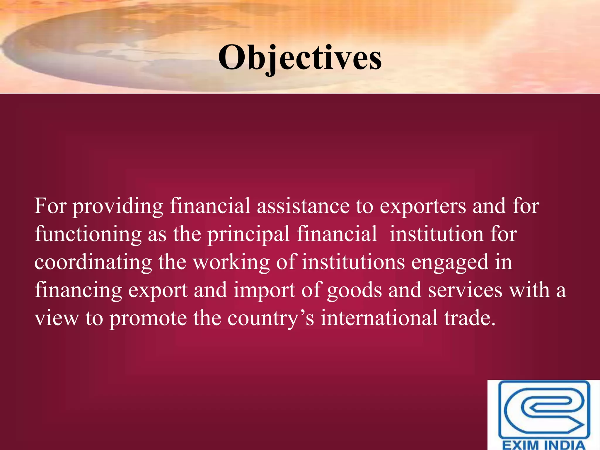 Exim bank of india | PPTX