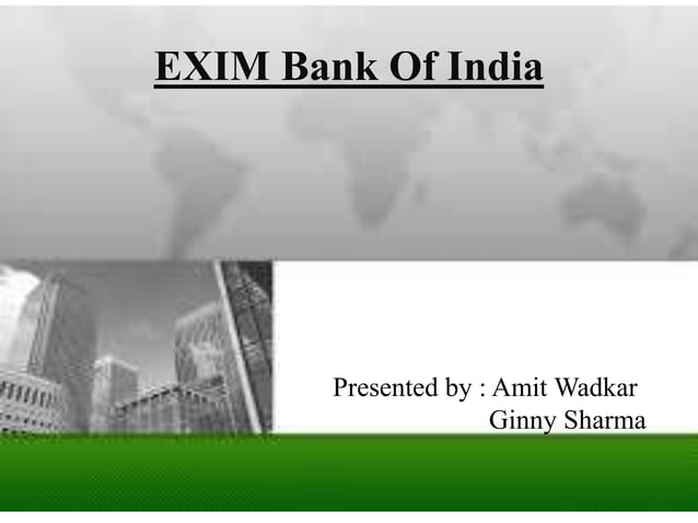 Exim bank of india | PPTX
