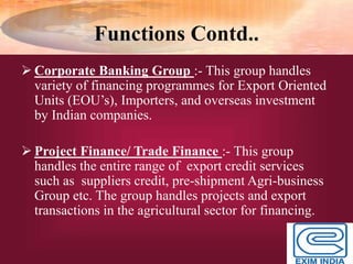 Exim bank of india | PPTX