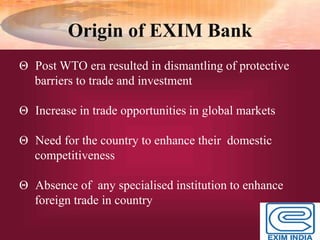 Exim bank of india | PPTX