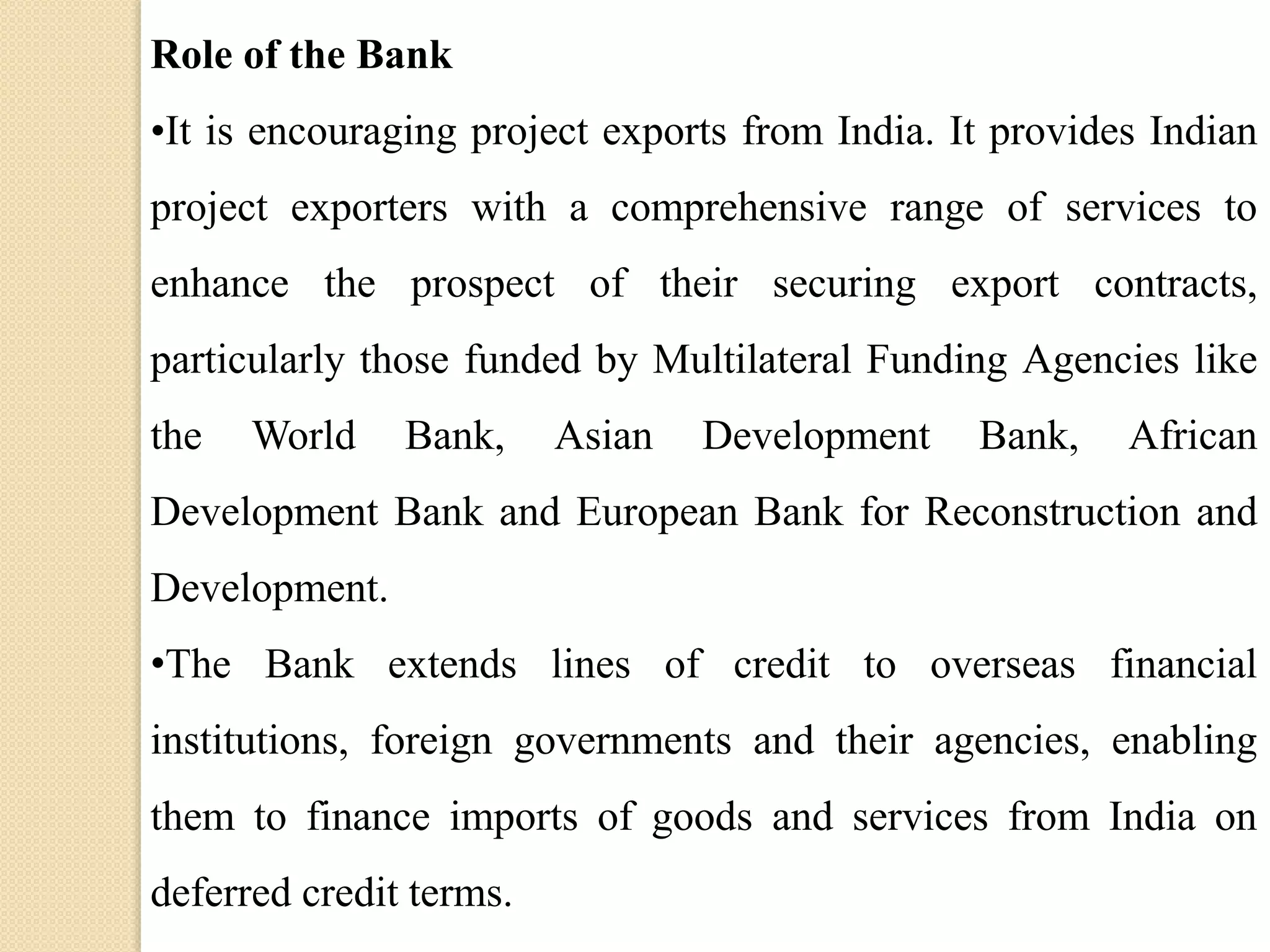 EXIM Bank of India | PPTX