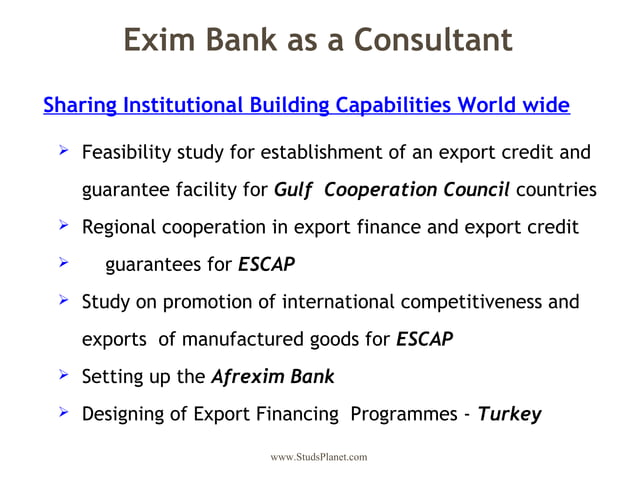 Exim bank presentation | PPT | Africa Travel | Travel Locations