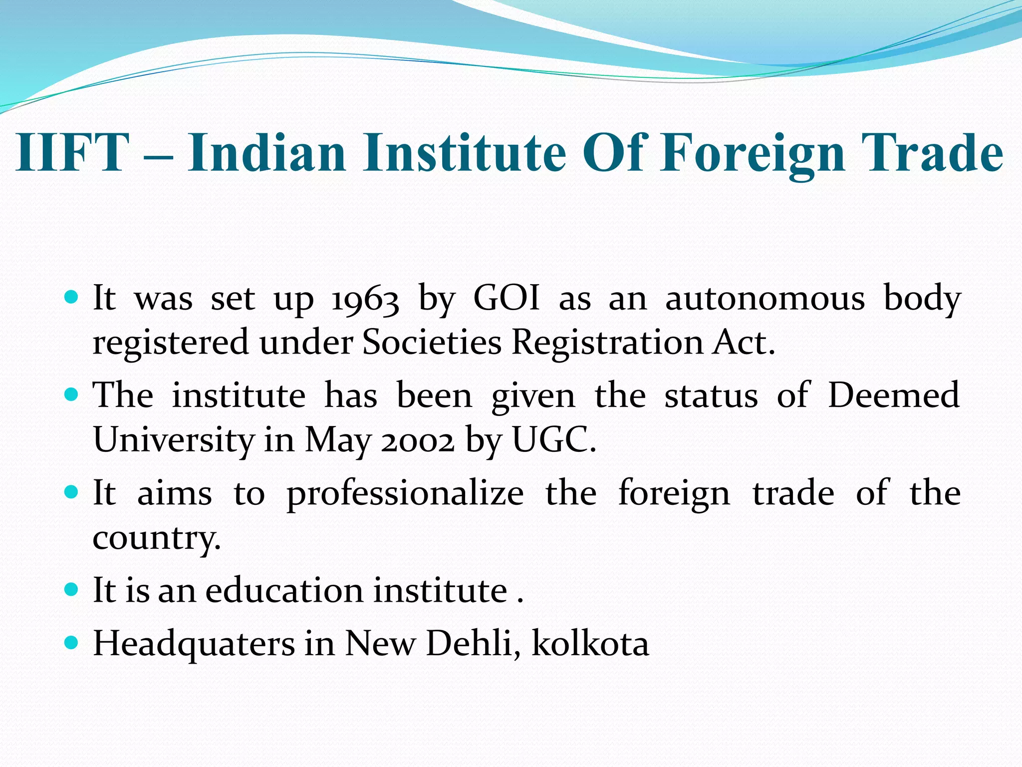 EXIM POLICY, PROCEDURE AND DOCUMENTATION PRESENTATION BY AMAN DWIVEDI ...