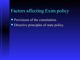 Exim policy | PPT