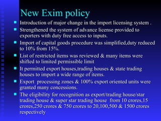 Exim policy | PPT