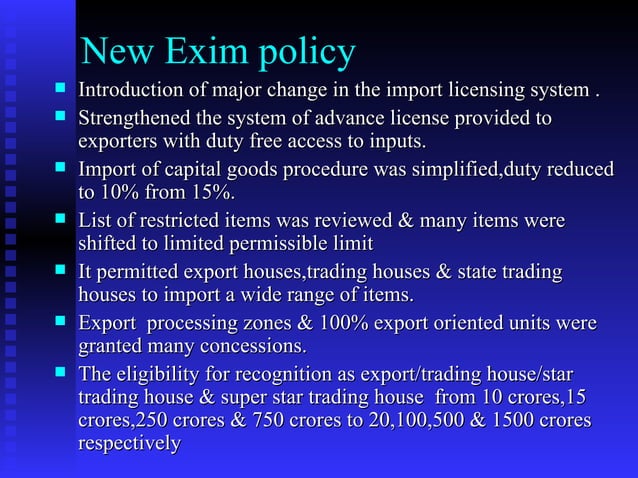 Exim policy | PPT