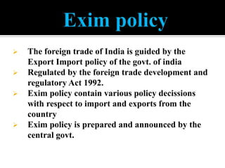 Exim policy | PPTX