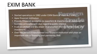 Exim policy and EXIM bank of India introduction to latest exim policy | PPT