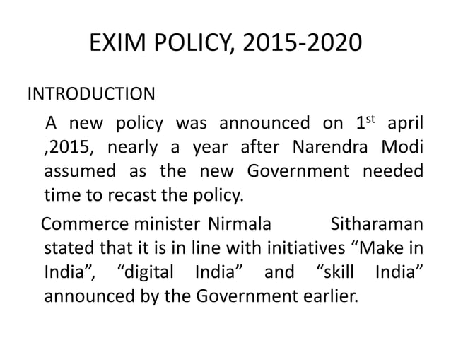 EXIM Policy.ppt