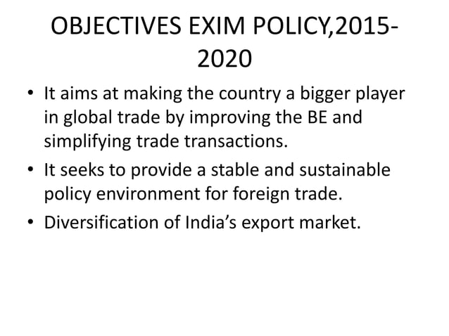 EXIM Policy.ppt