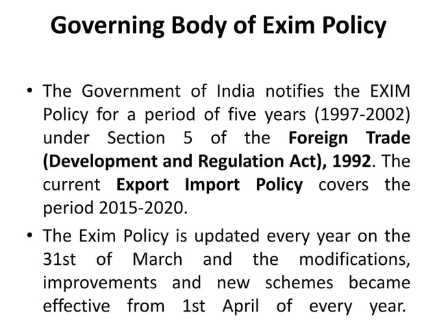 EXIM Policy.ppt