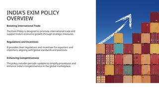EXIM Policy of India and Scenario of India | PPTX