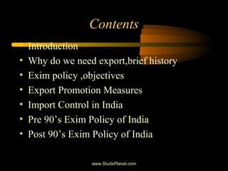Exim policy india | PPT
