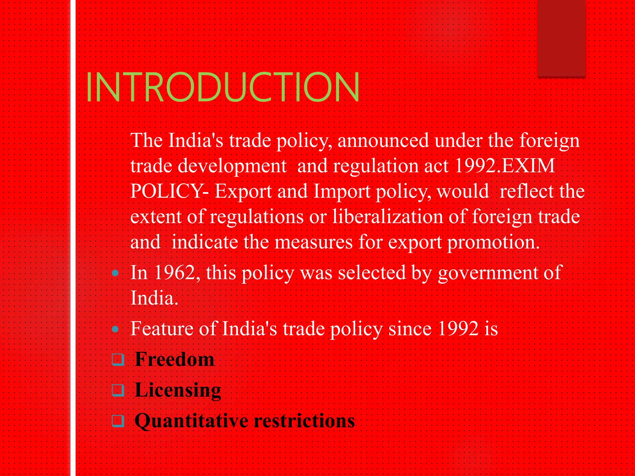 Export Import policy of India | PPTX
