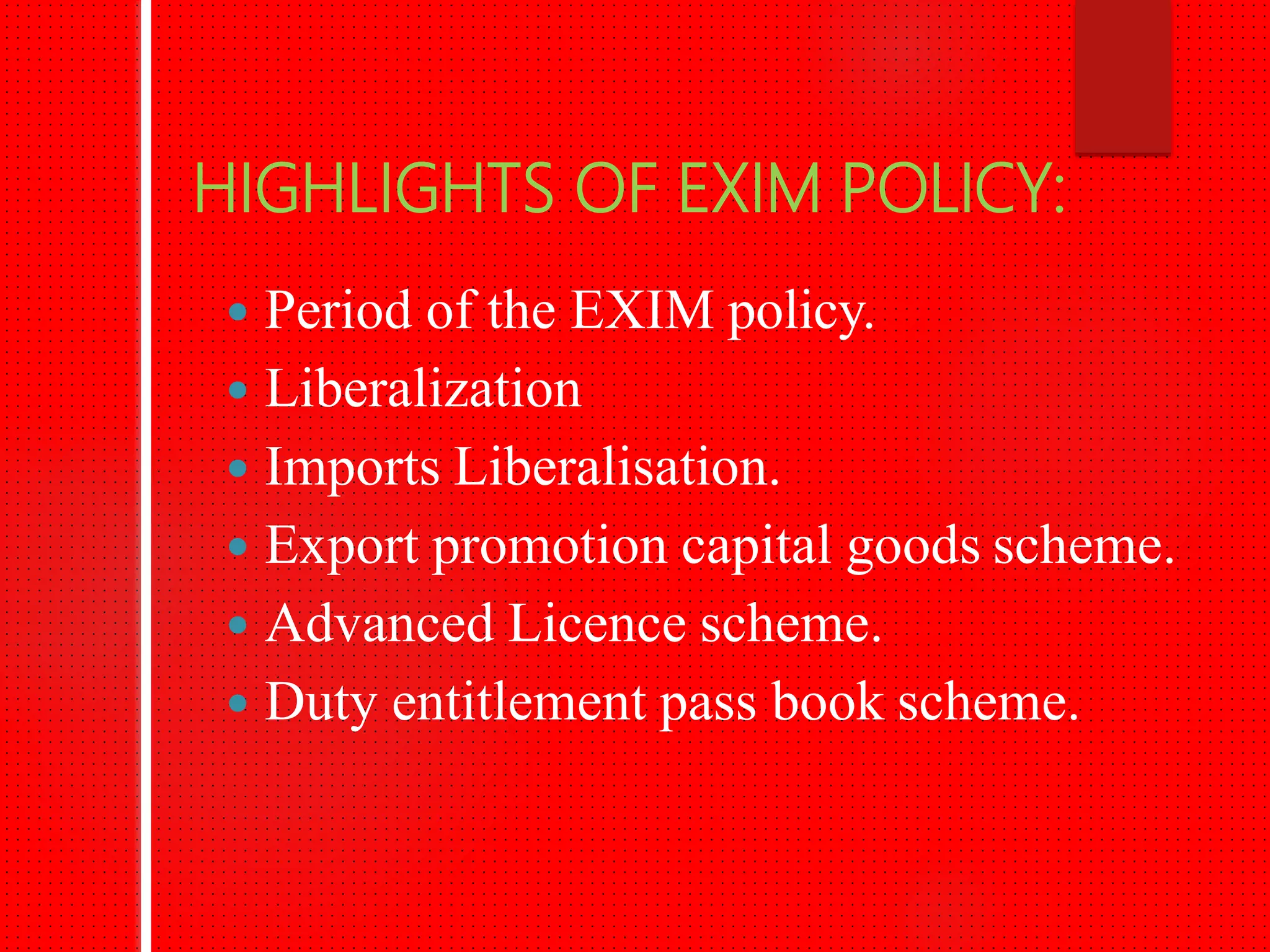 Export Import policy of India | PPTX