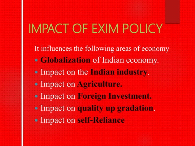 Export Import policy of India | PPTX