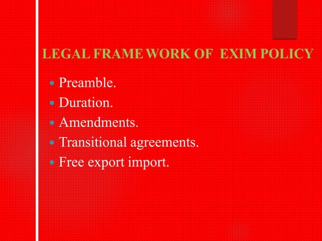 Export Import policy of India | PPTX
